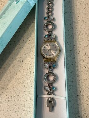 Swatch | Accessories | Swatch Menthol Crystal Watch Stainless Steel ...